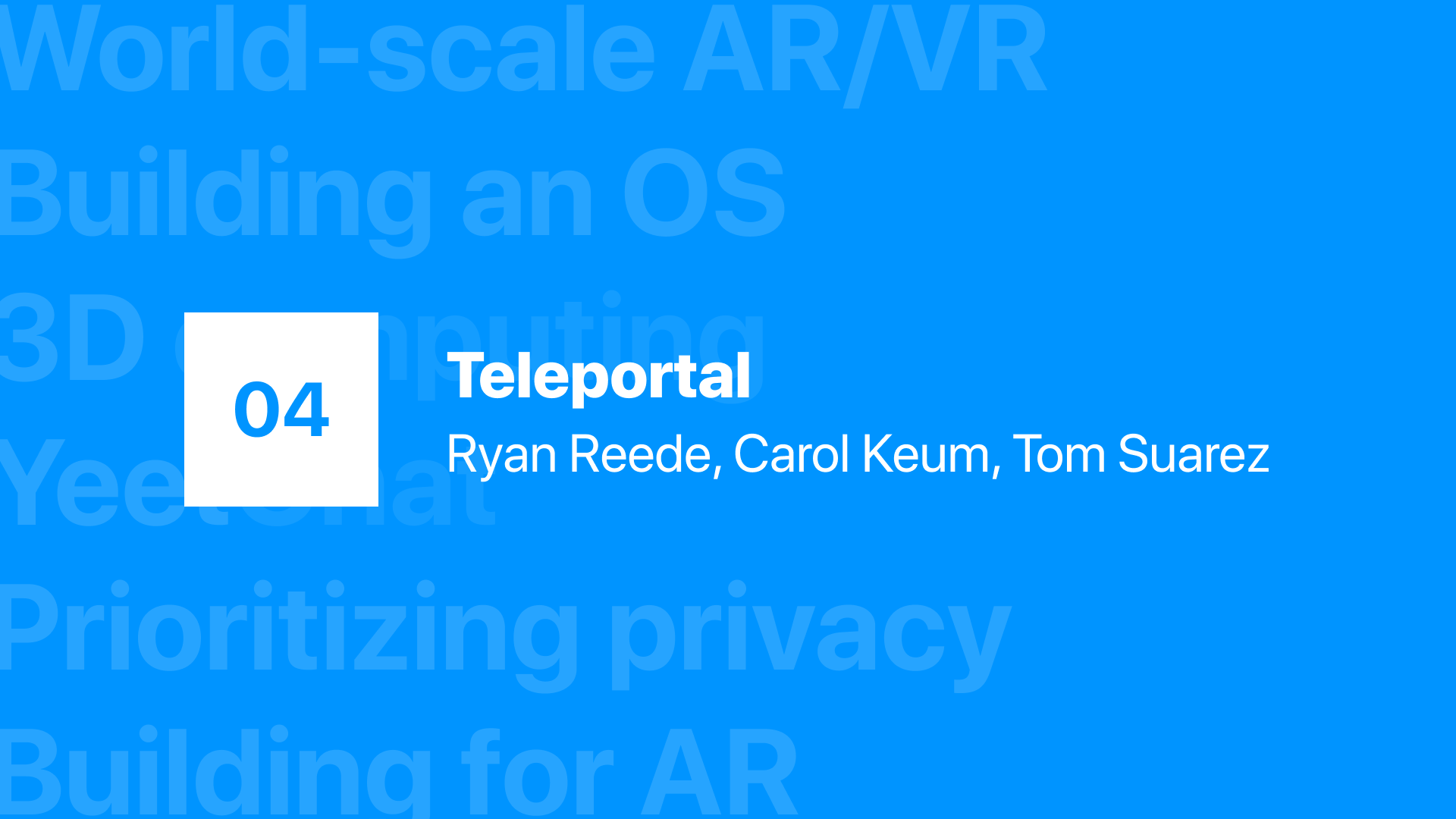 Talking to Teleportal - by Sagar Ramesh