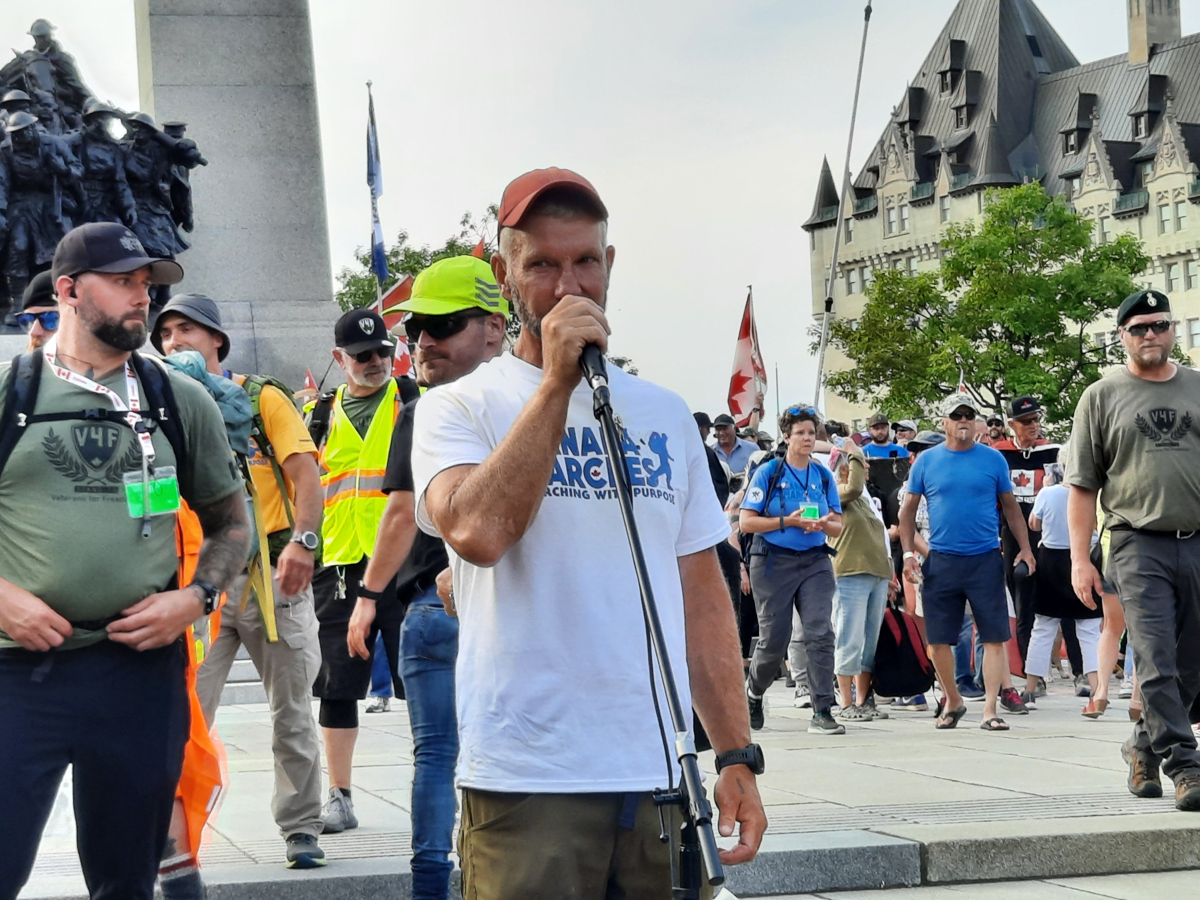 James Topp and I and his team arrive at the Tomb of the Unknown Soldier ...