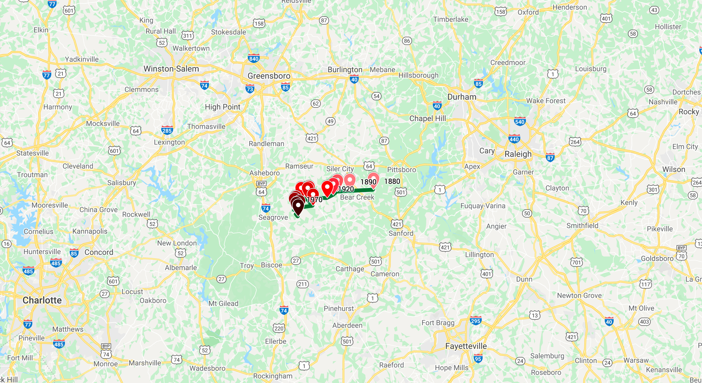Finding the exact center of North Carolina