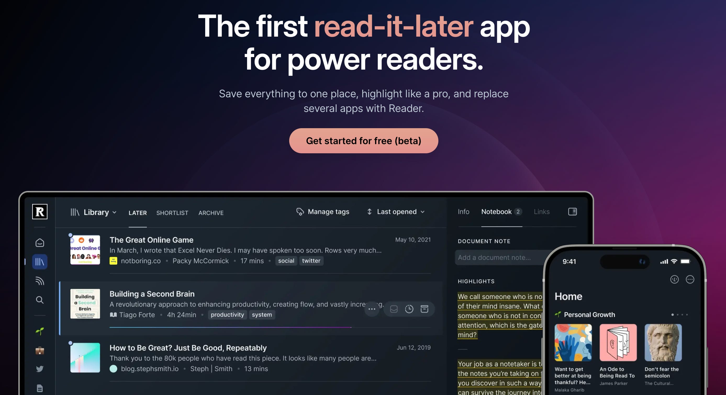 Wonder Tools 🔖 The best new reading app