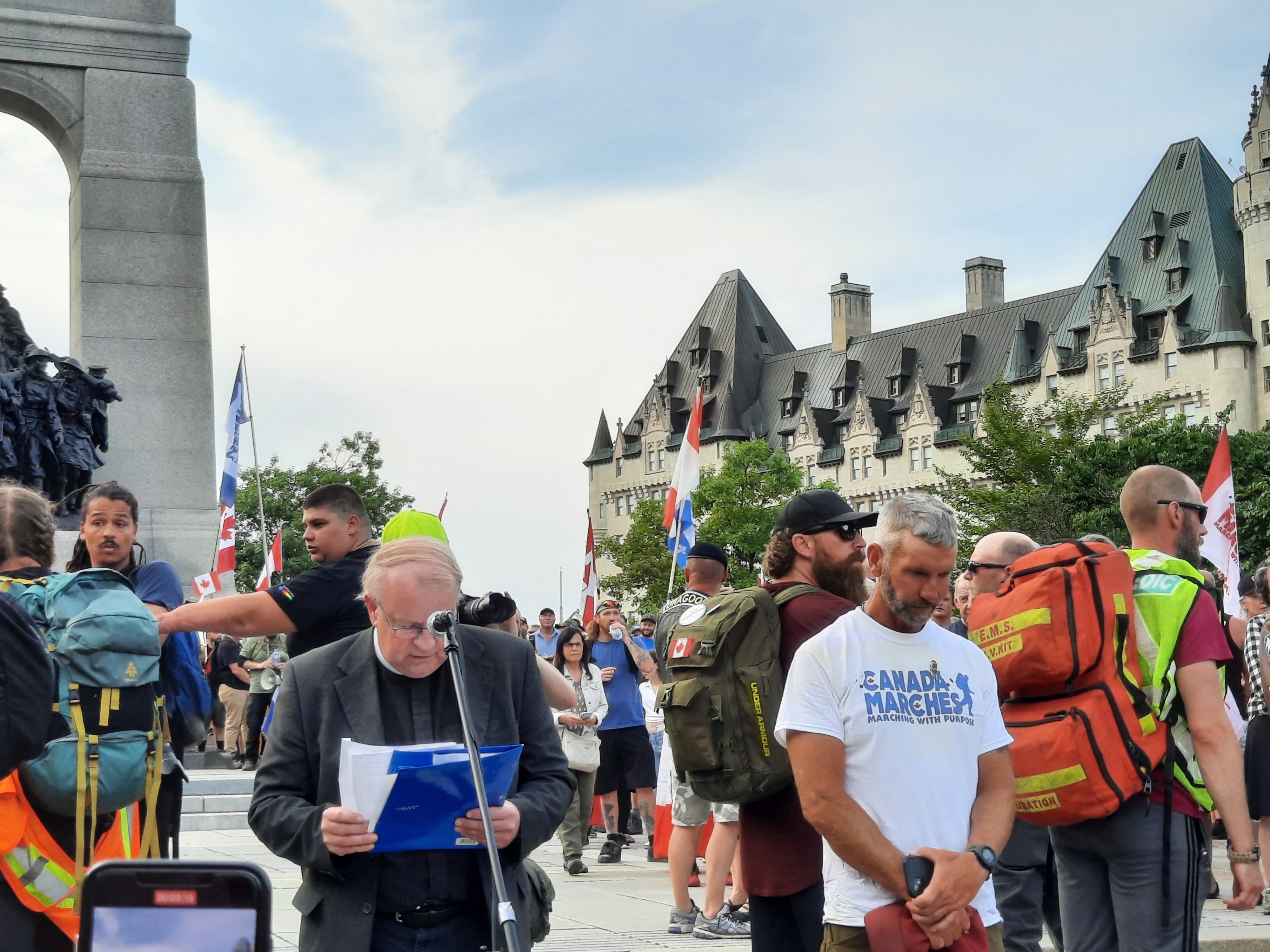 James Topp and I and his team arrive at the Tomb of the Unknown Soldier ...