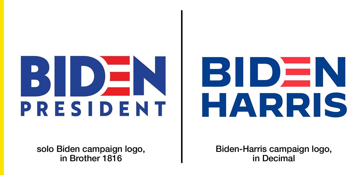 The Biden-Harris logo is here - Yello by Hunter Schwarz