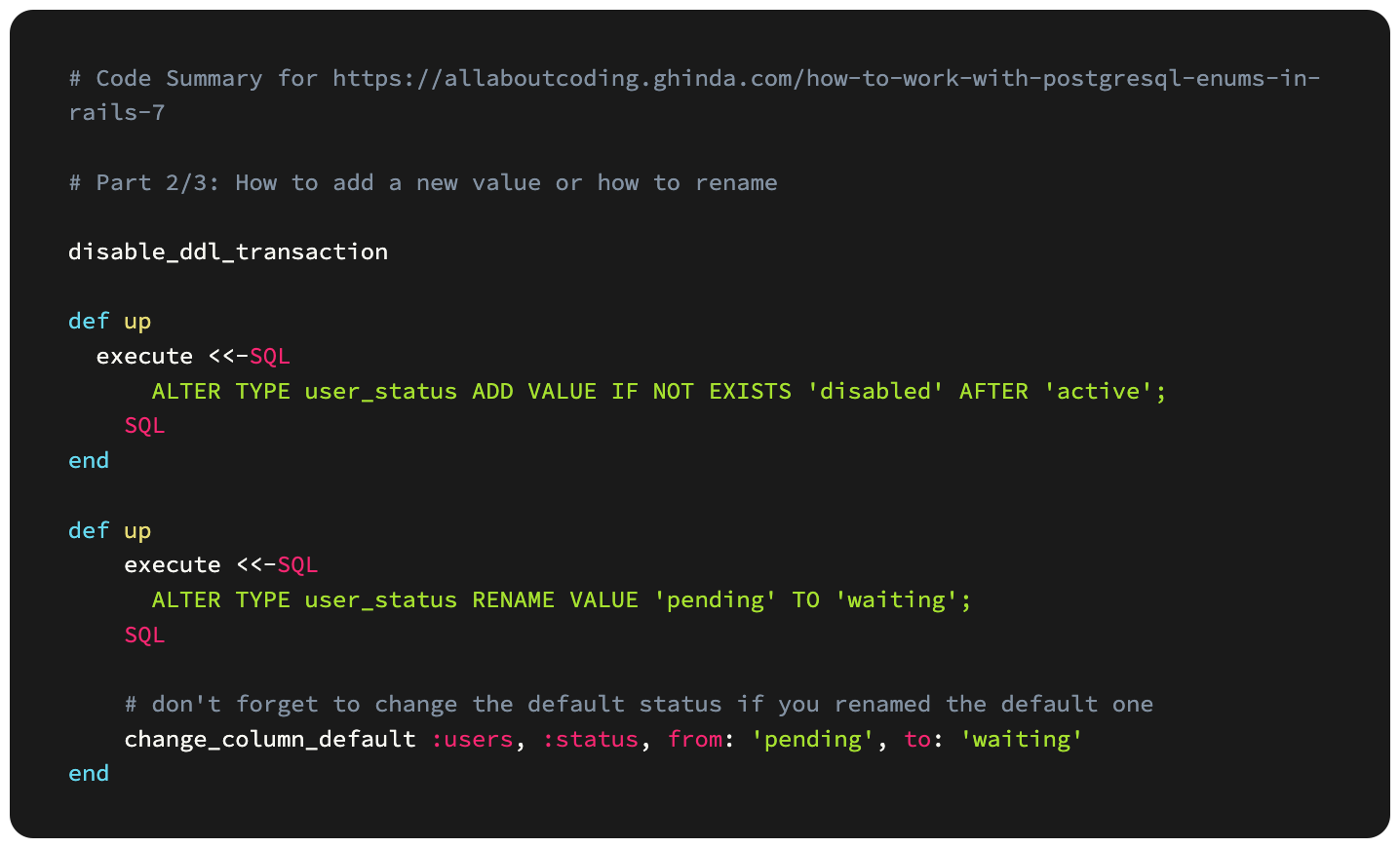 How To Use Postgres Enums With Rails 7 By Lucian Ghinda