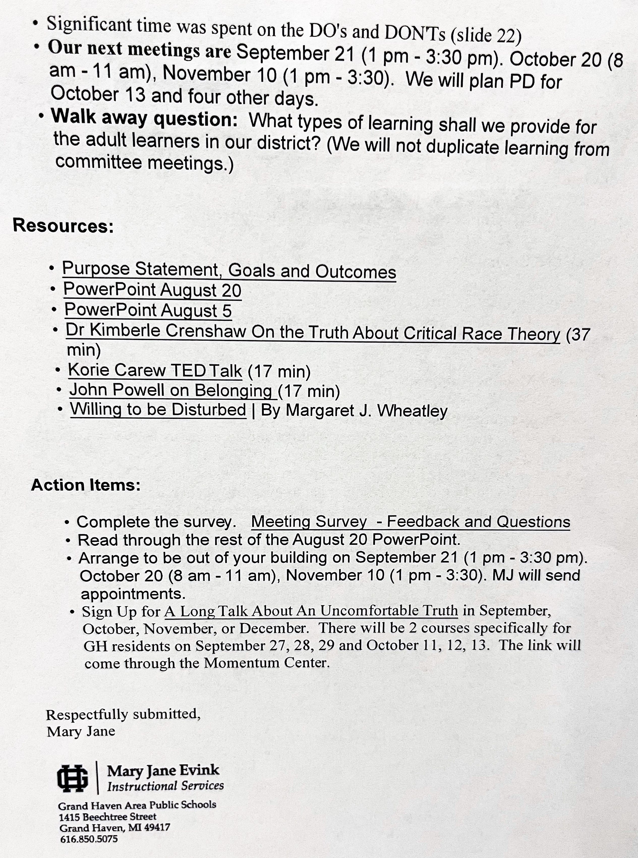 DEIB Committee Focuses on Antiracism - by Concerned Parent