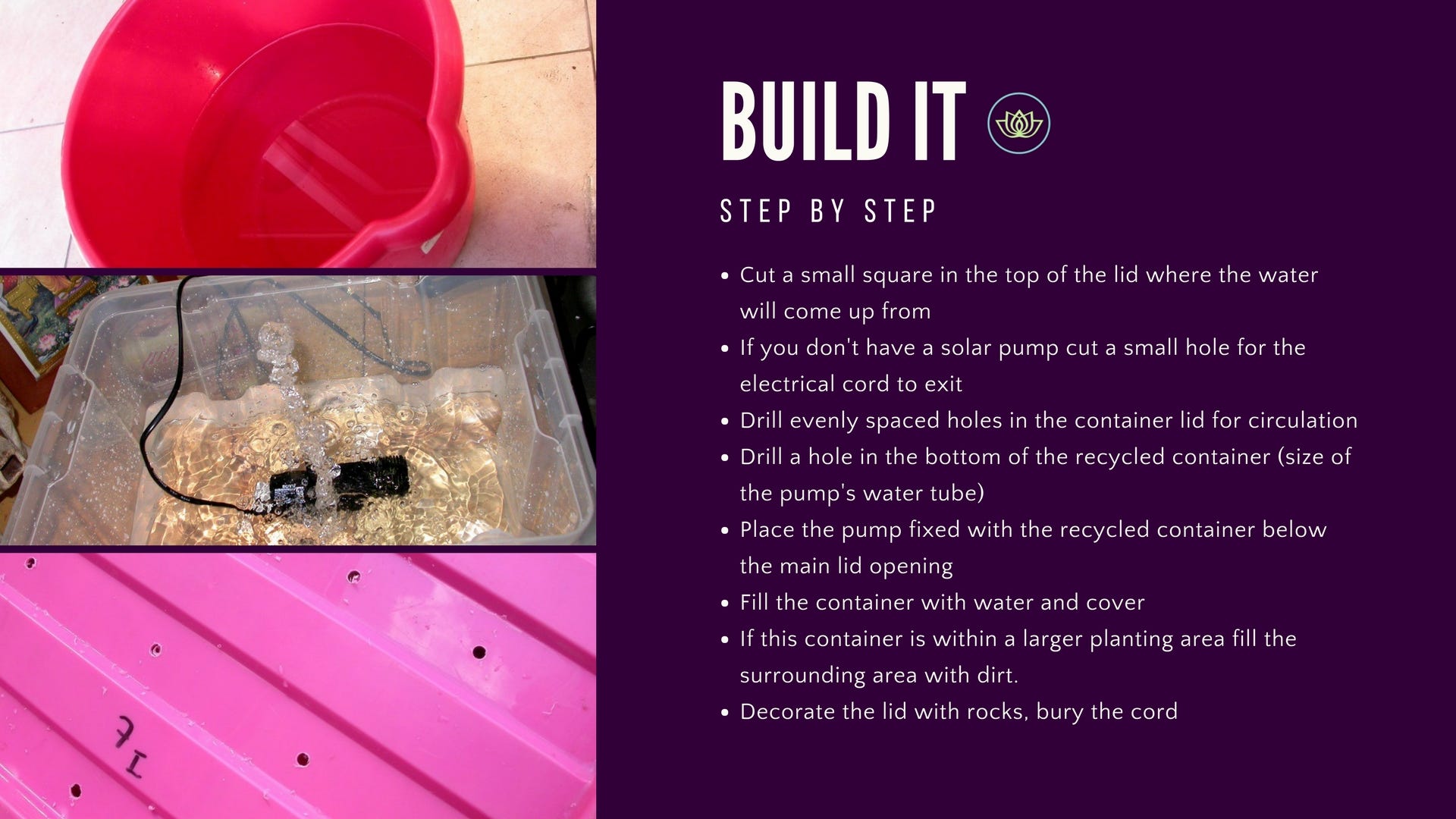 How to Build a Fountain for your Urban Garden