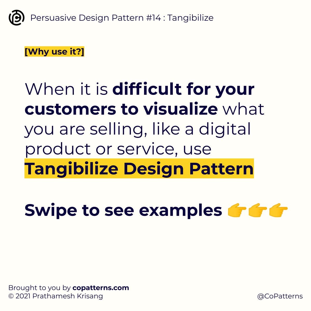 Persuasive Design Pattern #14 : Tangibilize