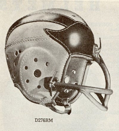 Football History As Told By Sporting Goods Catalogs: Nose Guards and ...