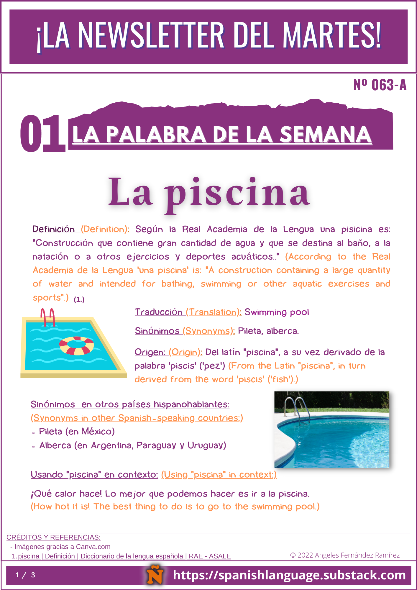 Tuesday's Spanish Language Newsletter! (063-A)