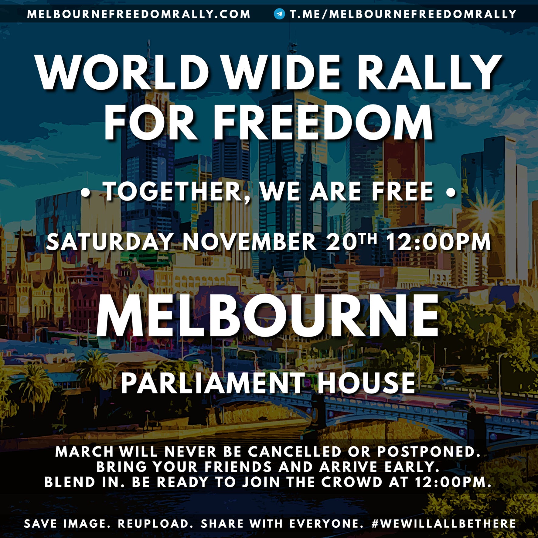 World Wide Rally For Freedom 5.0 - Australia - November 20th
