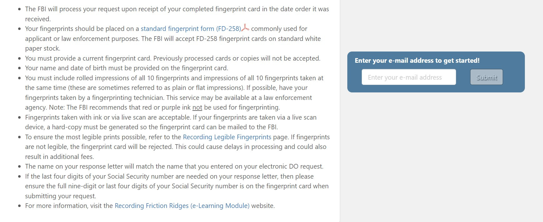 How to Get an FBI Criminal History Record Check