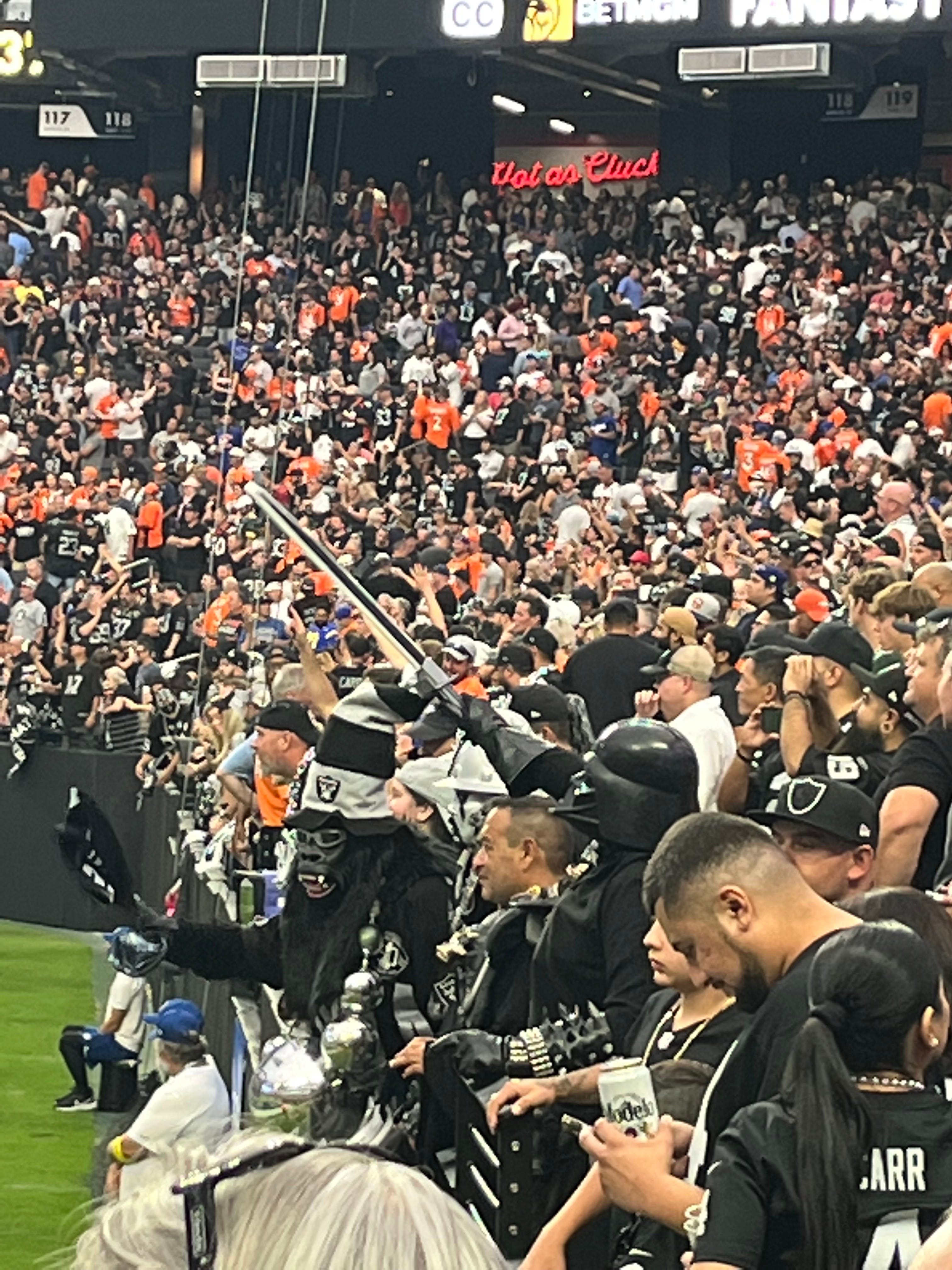 My wife went to her first NFL game. Now she's a citizen of Raider Nation