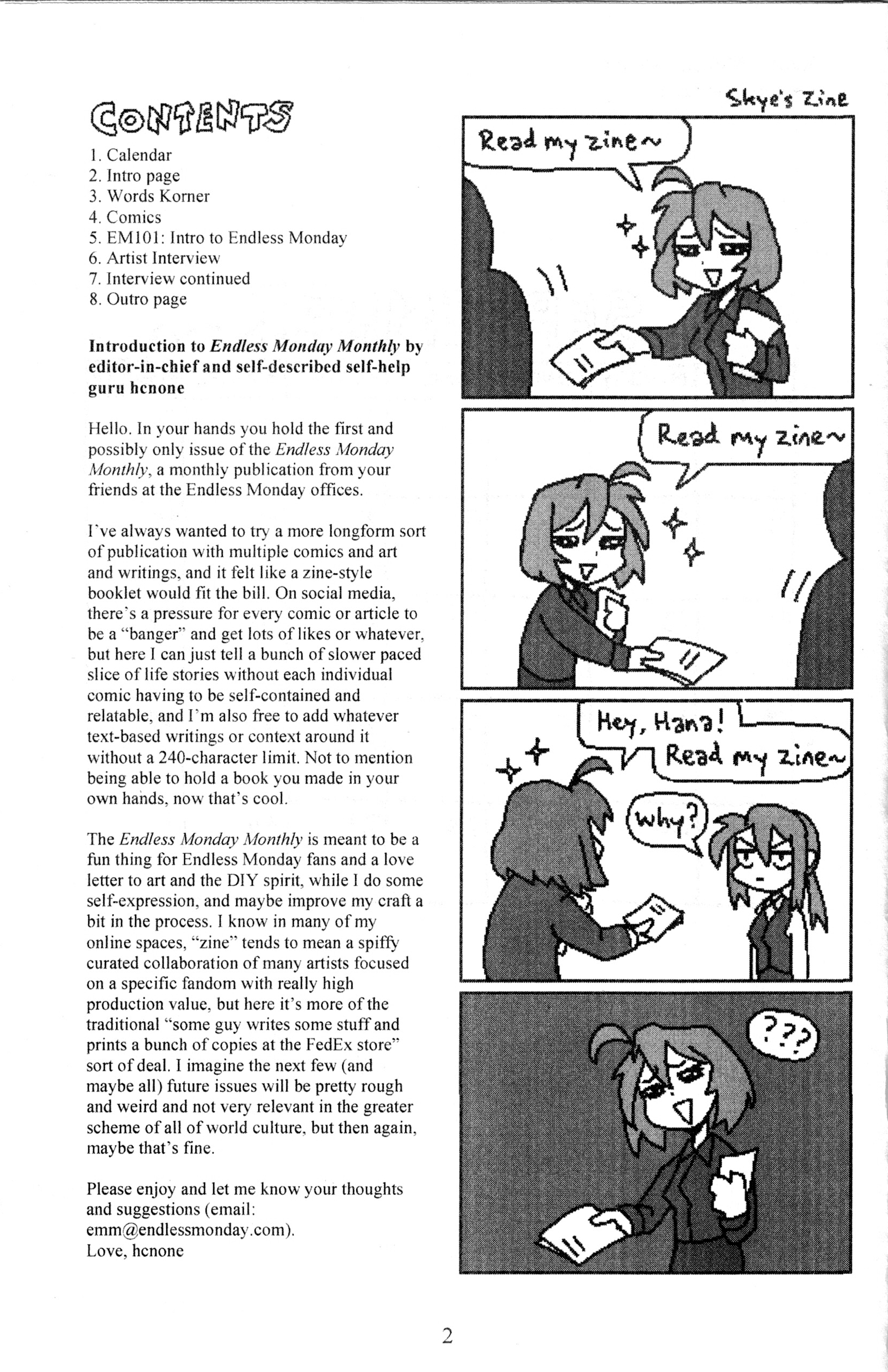 Endless Monday Monthly Issue 1 (2022-09) - by hcnone Endless Monday Monthly Issue 1 (2022-09) - by hcnone