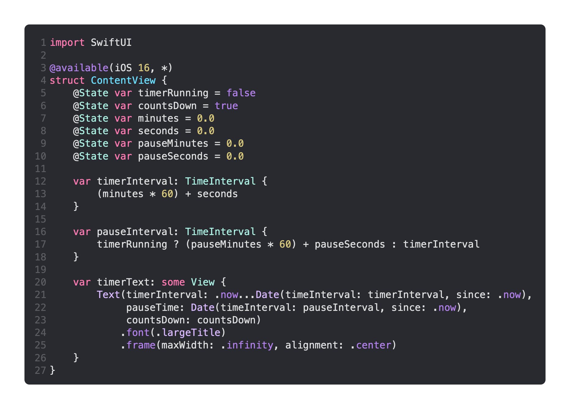 Create a Timer or Stopwatch Using Only a SwiftUI Text View