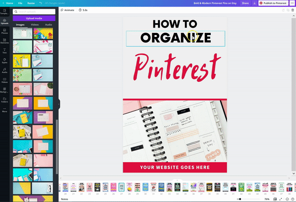 ⭐ 100 Pinterest Canva Templates for Writers