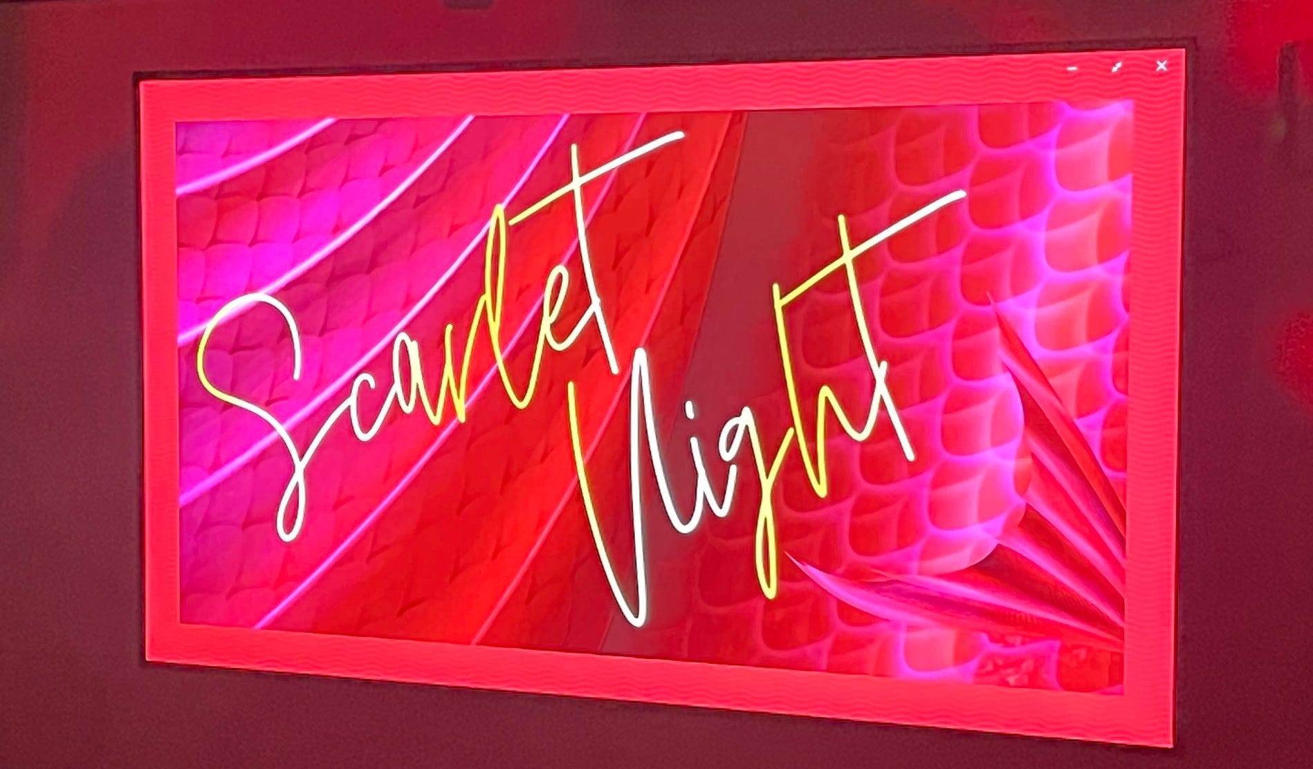 Travelogue Day 5: Scarlet Night - by Renée Reizman