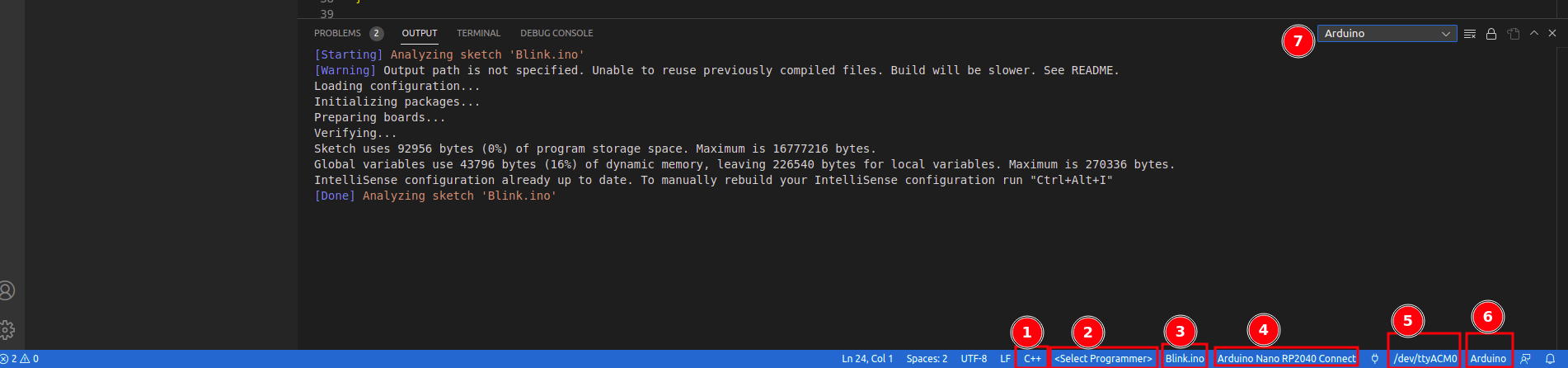 Using your favorite Visual Studio Code(Vr 1.73.0) to deploy code to Arduino Nano RP2040 Connect ...