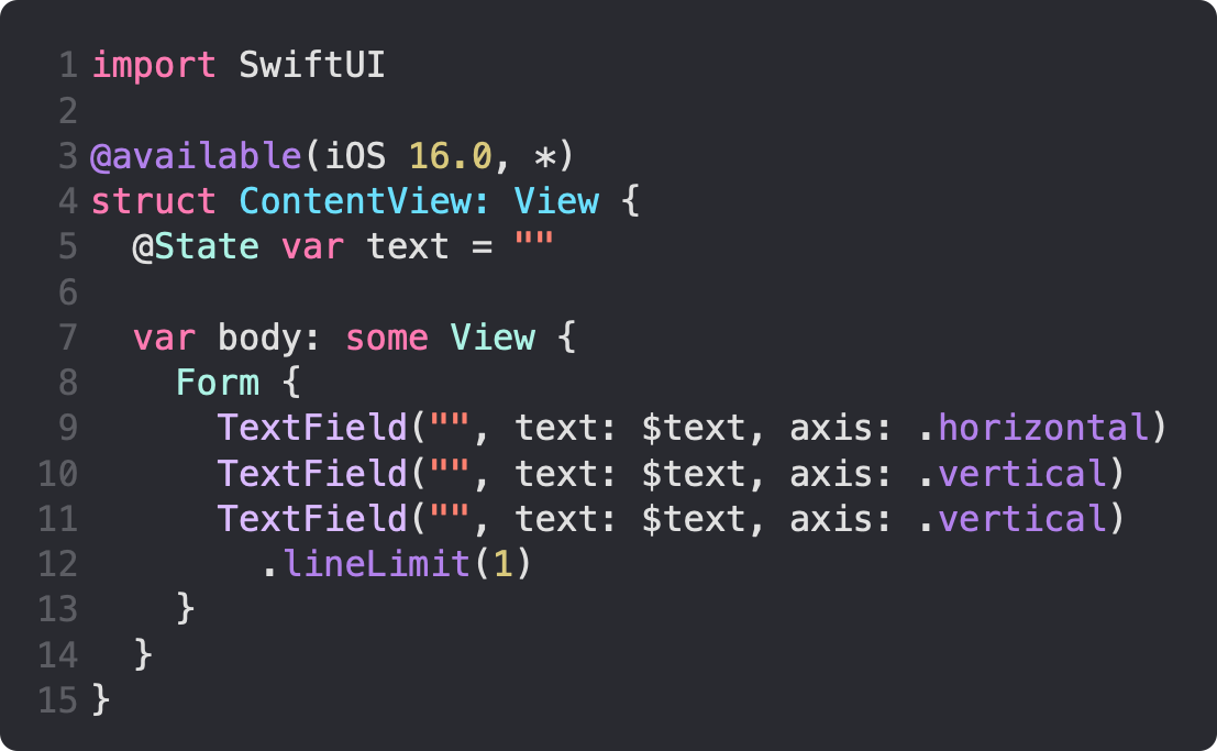 TextField Types That Expand and Scroll With a Vertical Axis