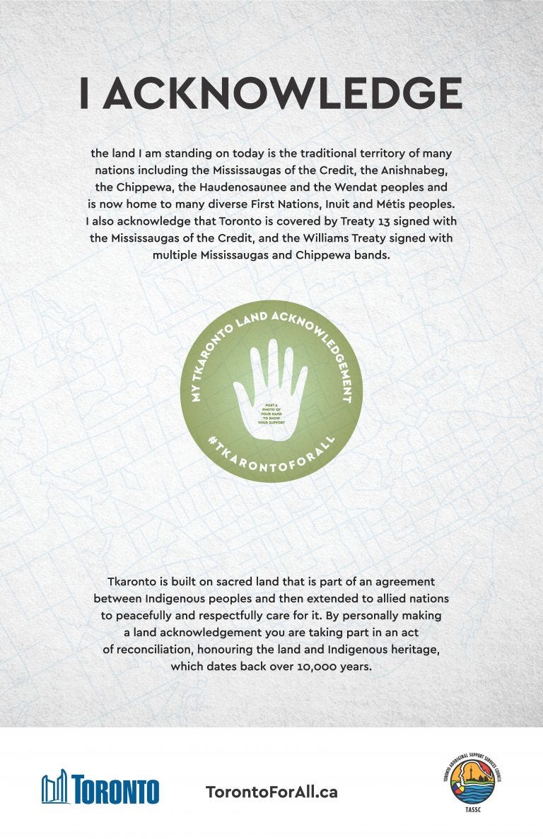 Land acknowledgements Indigenous style