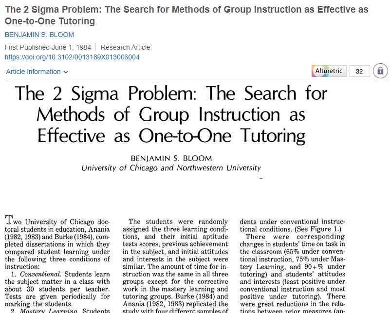 The Greatest Variable in Education: Benjamin Bloom Revisited