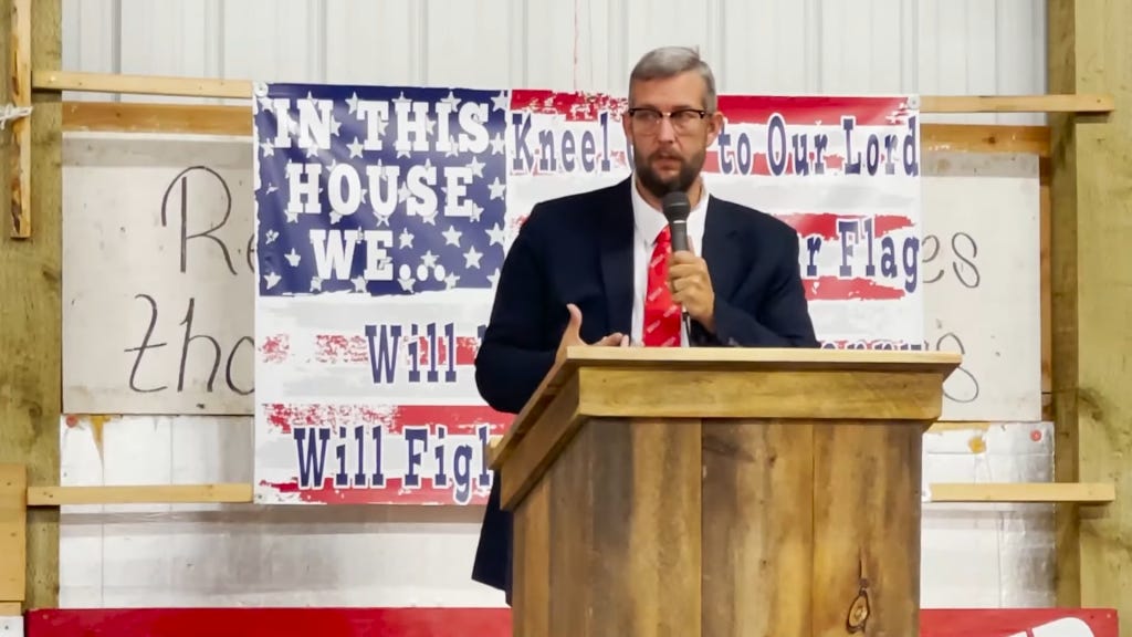 JD Hall Preaching at Patriot and Pachyderm Groups