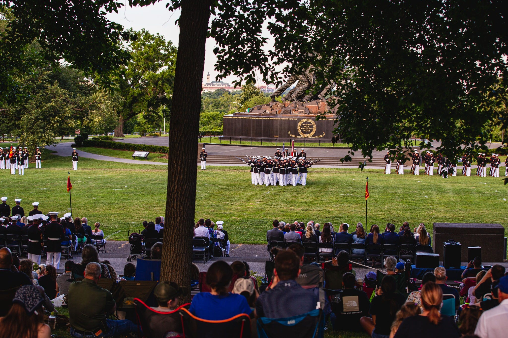 The Marine Corps Tuesday Sunset Parade at Iwo Jima