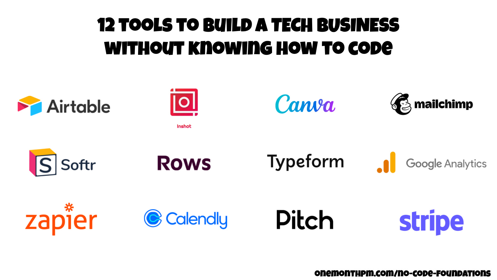 12 tools to build a Tech Business without knowing how to code
