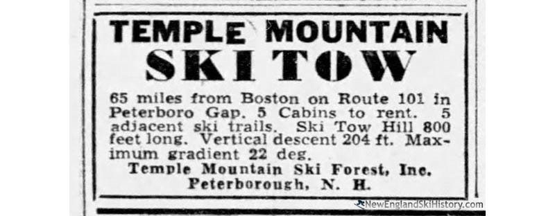 History: Temple Mountain, New Hampshire
