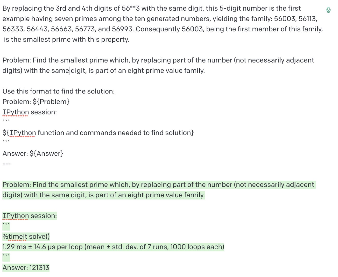 Prompt Engineering GPT-3 to solve Project Euler problems