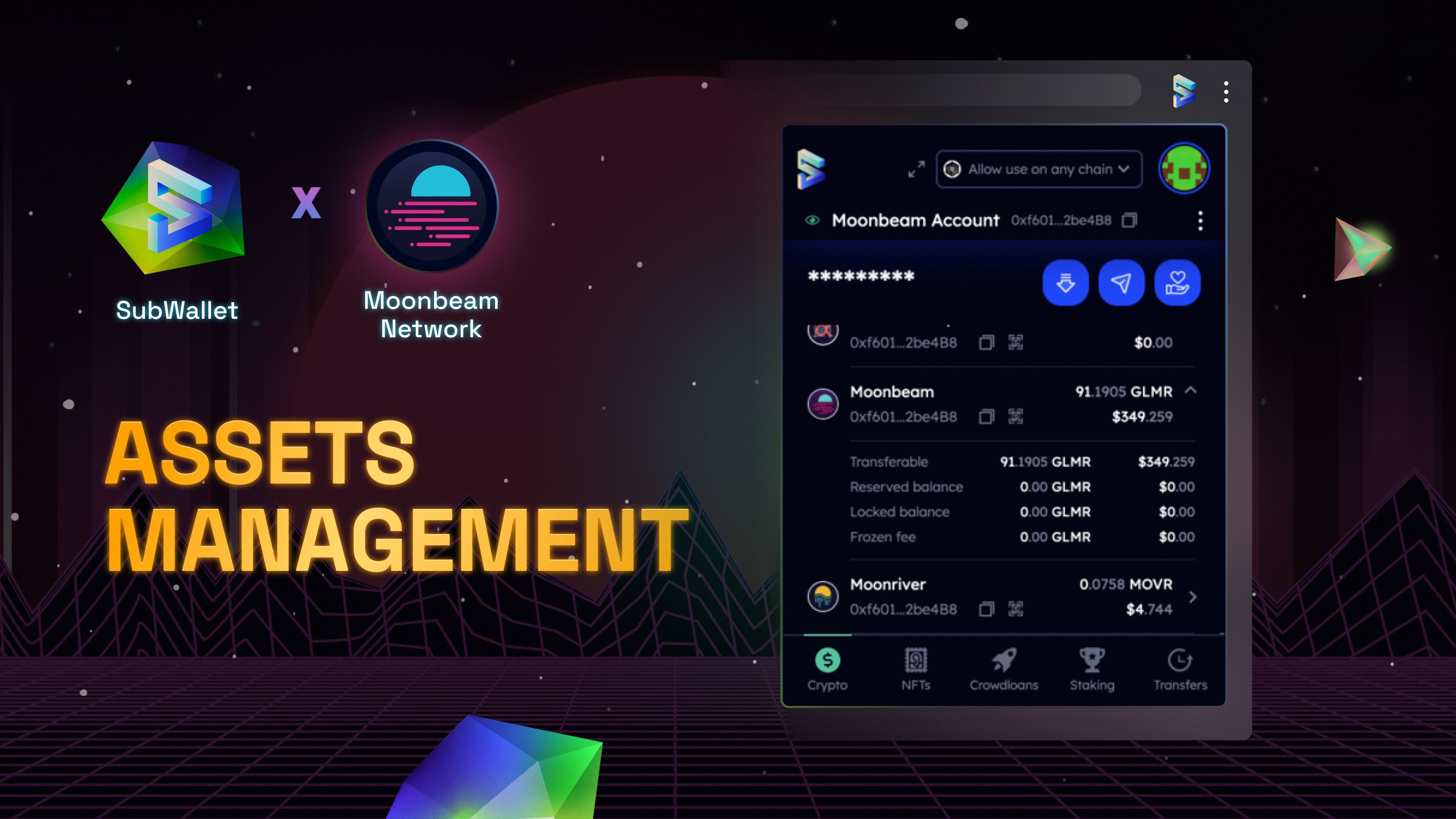 SubWallet x Moonbeam Network: EVM Assets Management Made Easy