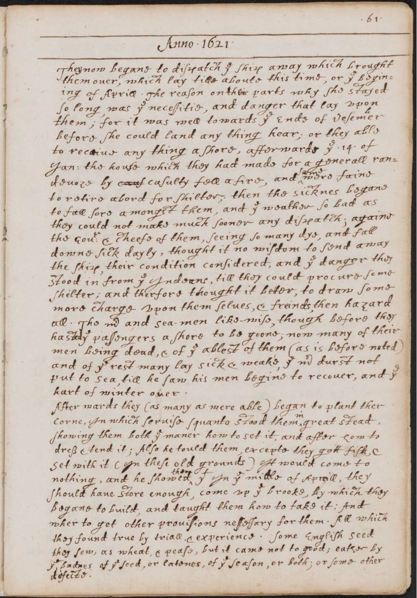 A Notebook from the First "Thanksgiving" - by Jillian Hess