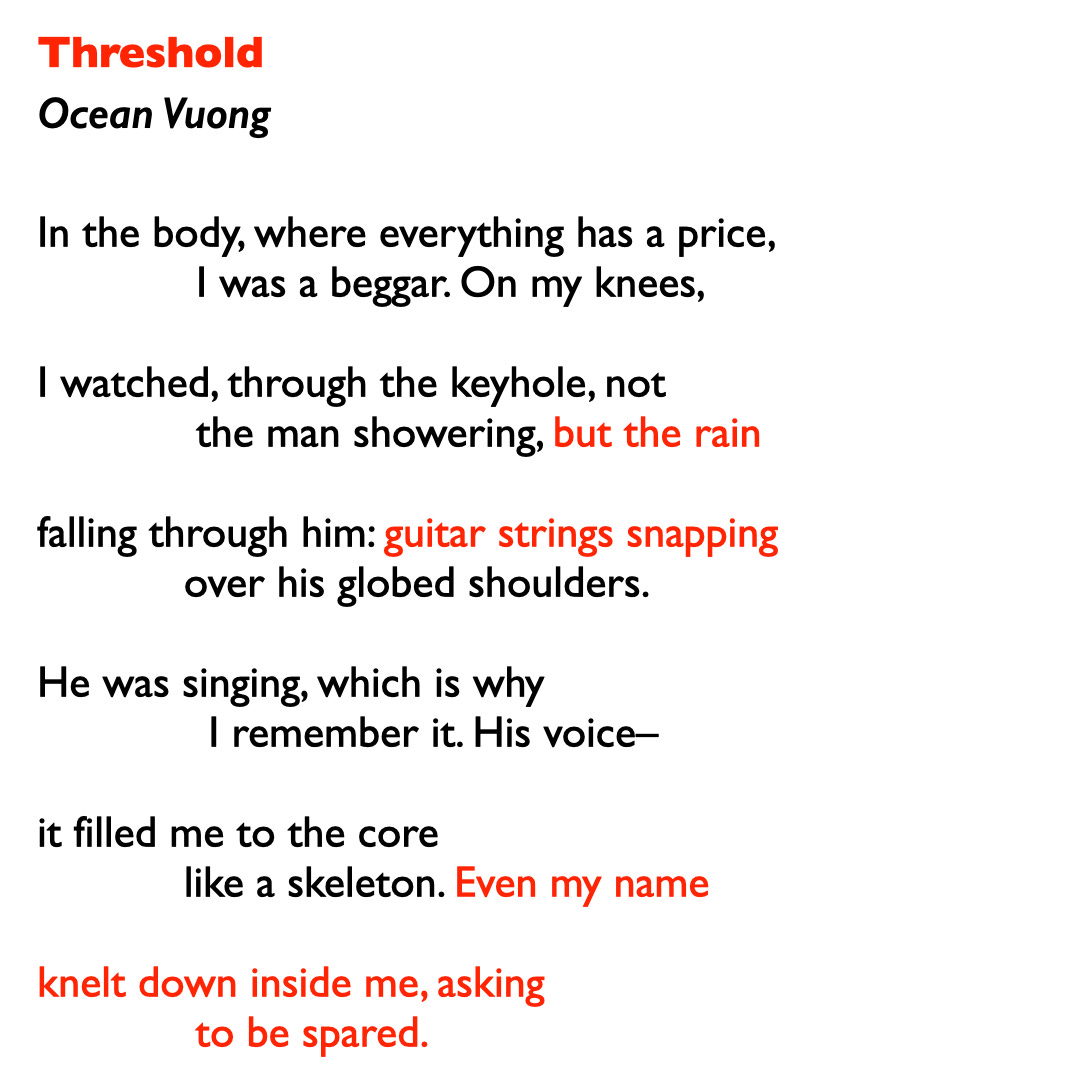 Ocean Vuong via a brief stop at Bei Dao - by aranya