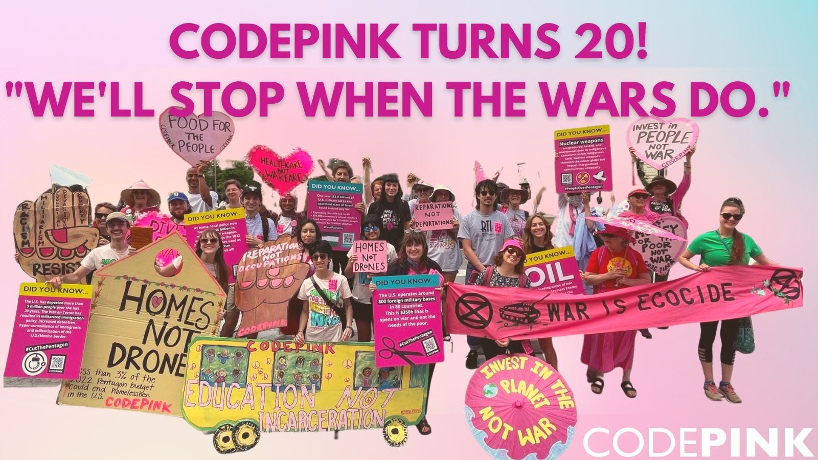 CODEPINK Turns 20! - by CODEPINK Alert