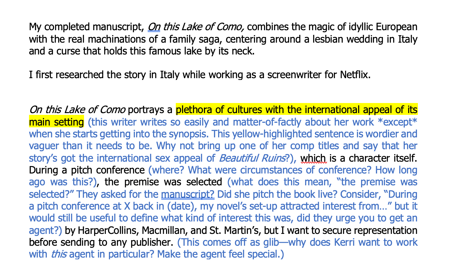 Agent query letter example 1: - by Courtney Maum