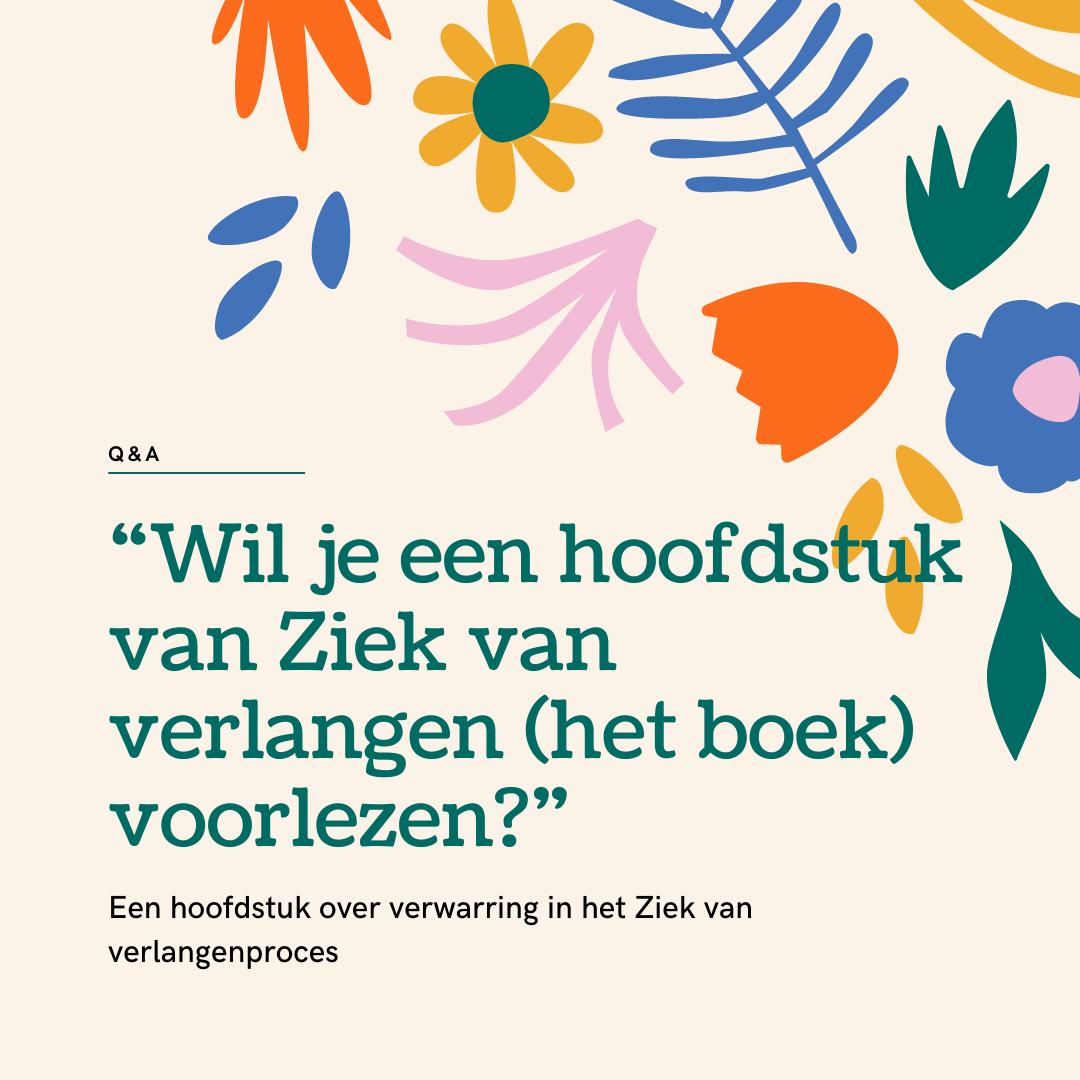 Q&A: Wil je een hoofdstuk uit Ziek van verlangen (het boek) voorlezen? Q&A: Wil je een hoofdstuk uit Ziek van verlangen (het boek) voorlezen?