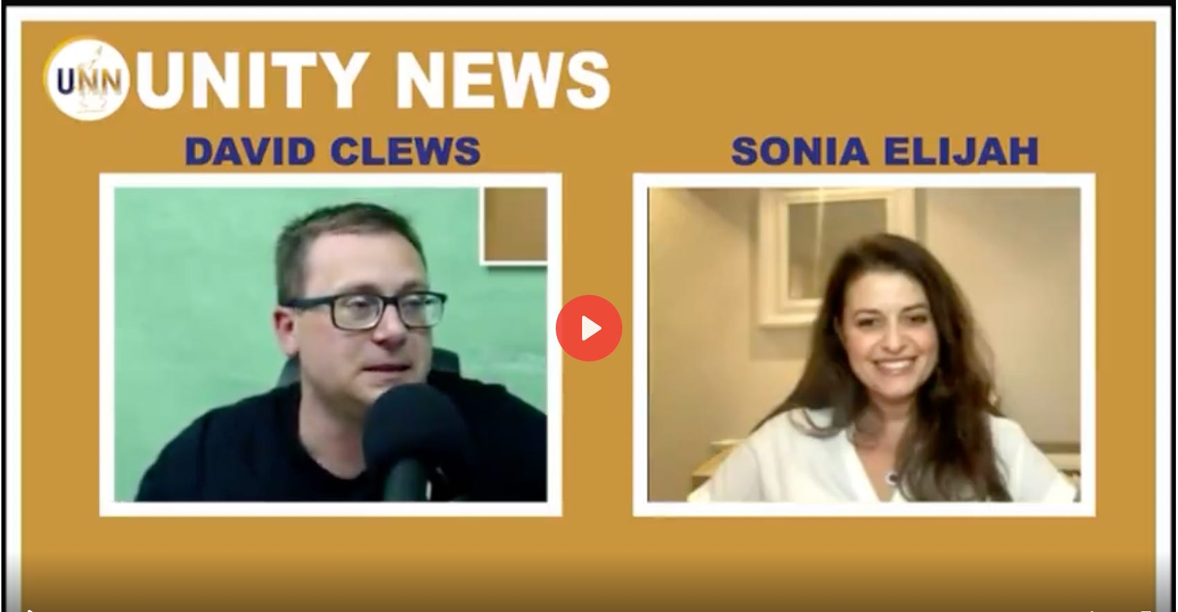 David Clews from Unity News Network interviews me