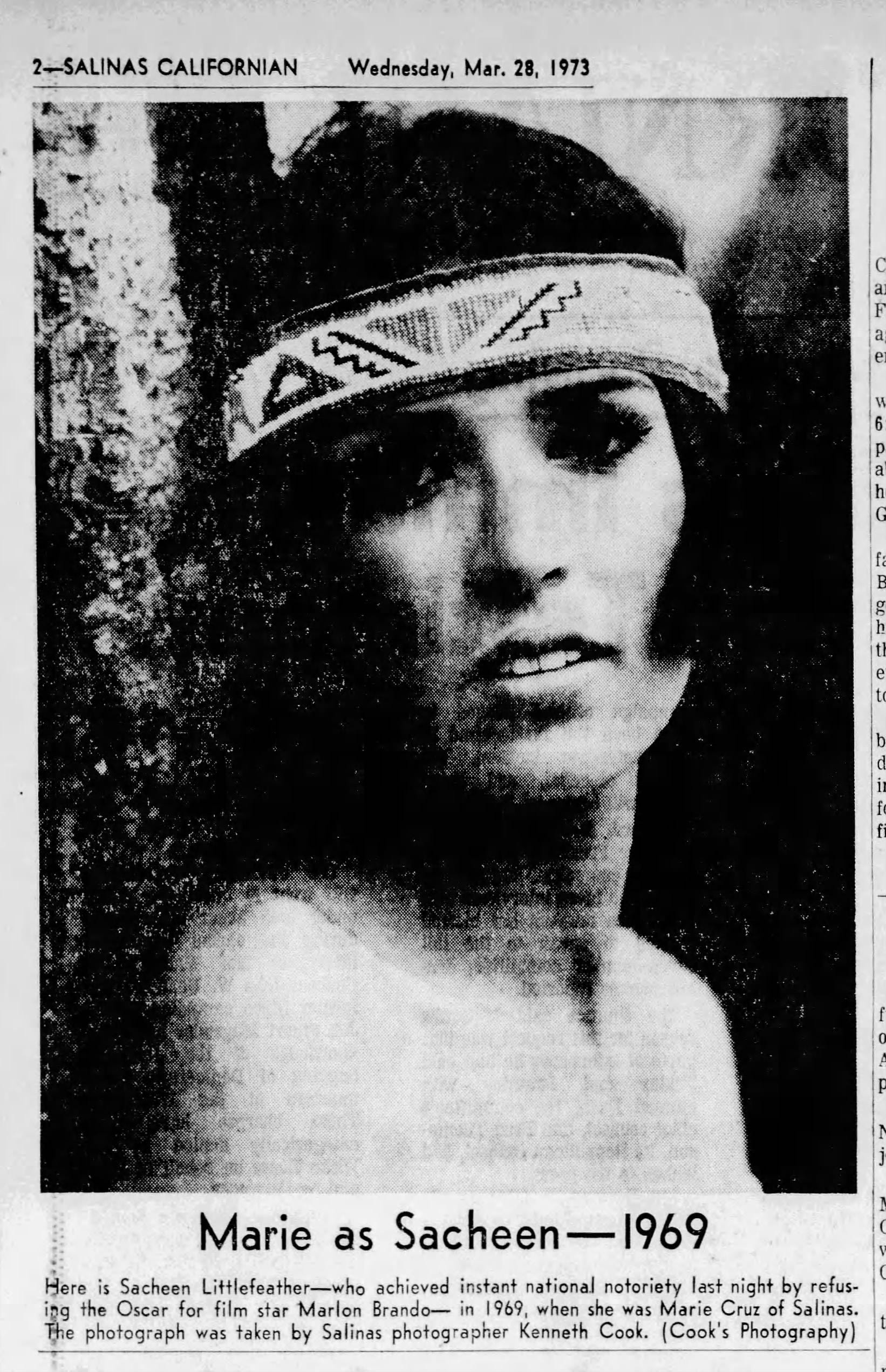 Hollywood Fantasy: Is Sacheen Littlefeather Apache?