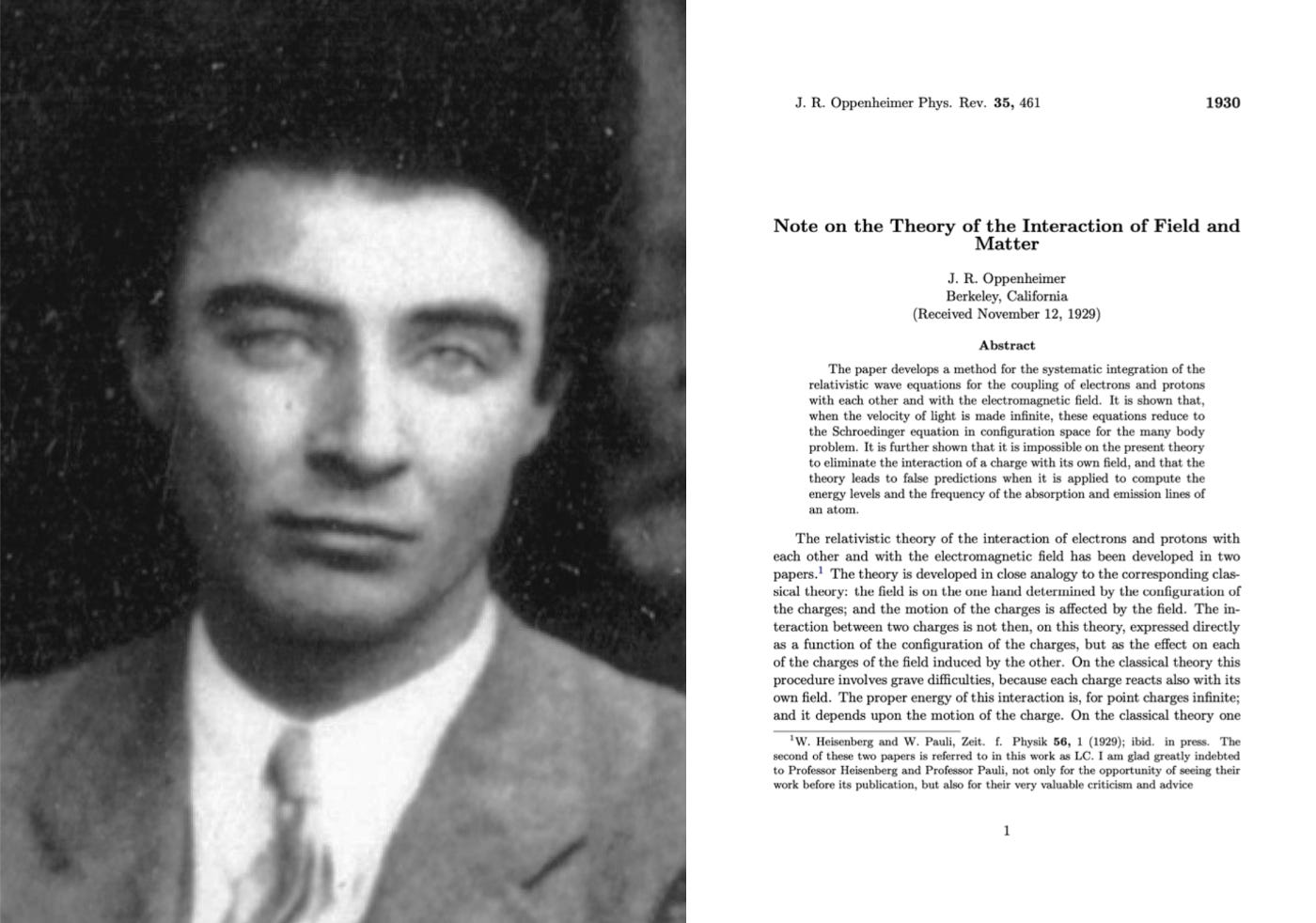The Eccentricities of J. Robert Oppenheimer