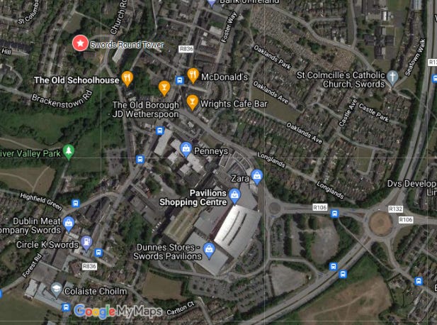 Swords Round Tower - by David Clougher