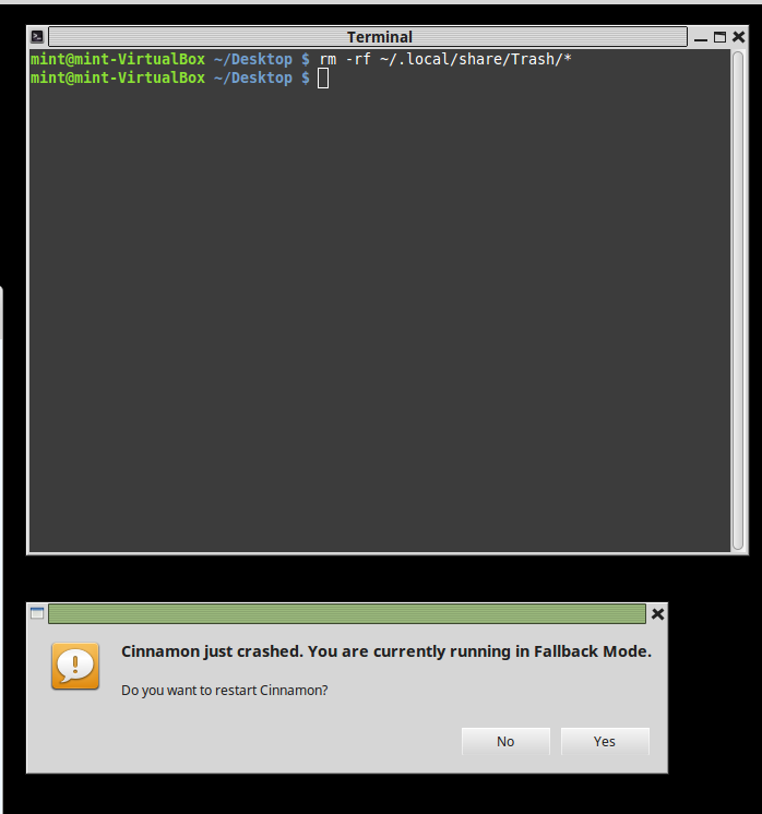 Linux Mint stuck in fallback mode?