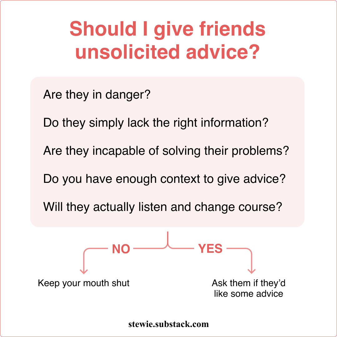 Unsolicited Advice Is the Junk Mail of Life