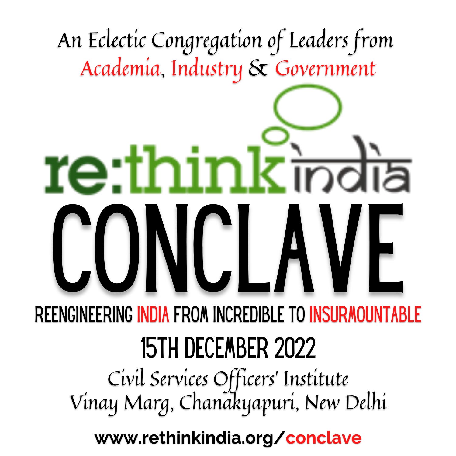 Announcing ReTHINK INDIA Conclave 2022 - by ReTHINK INDIA