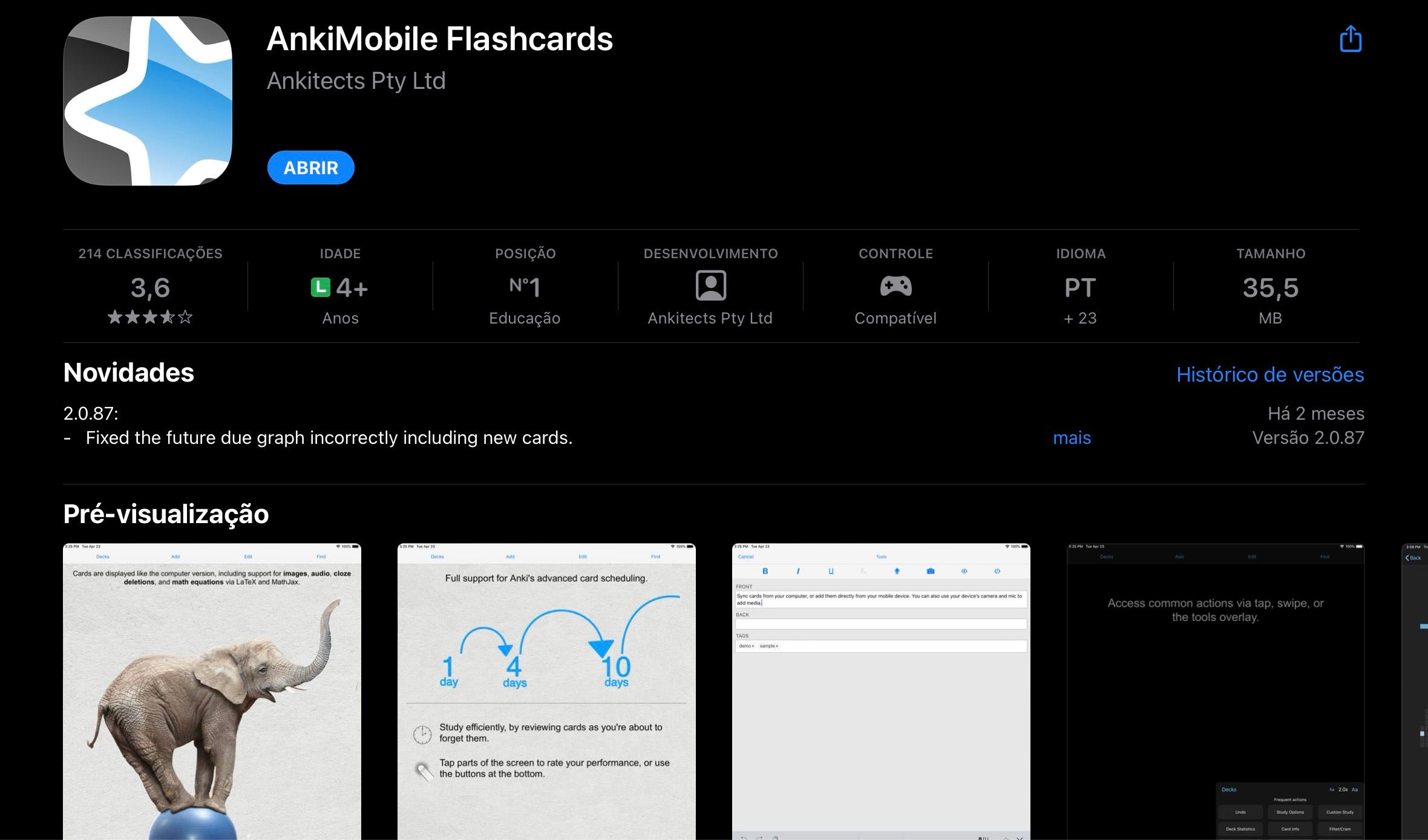 Comandos básicos para utilizar el Anki en iOS y iPadOS