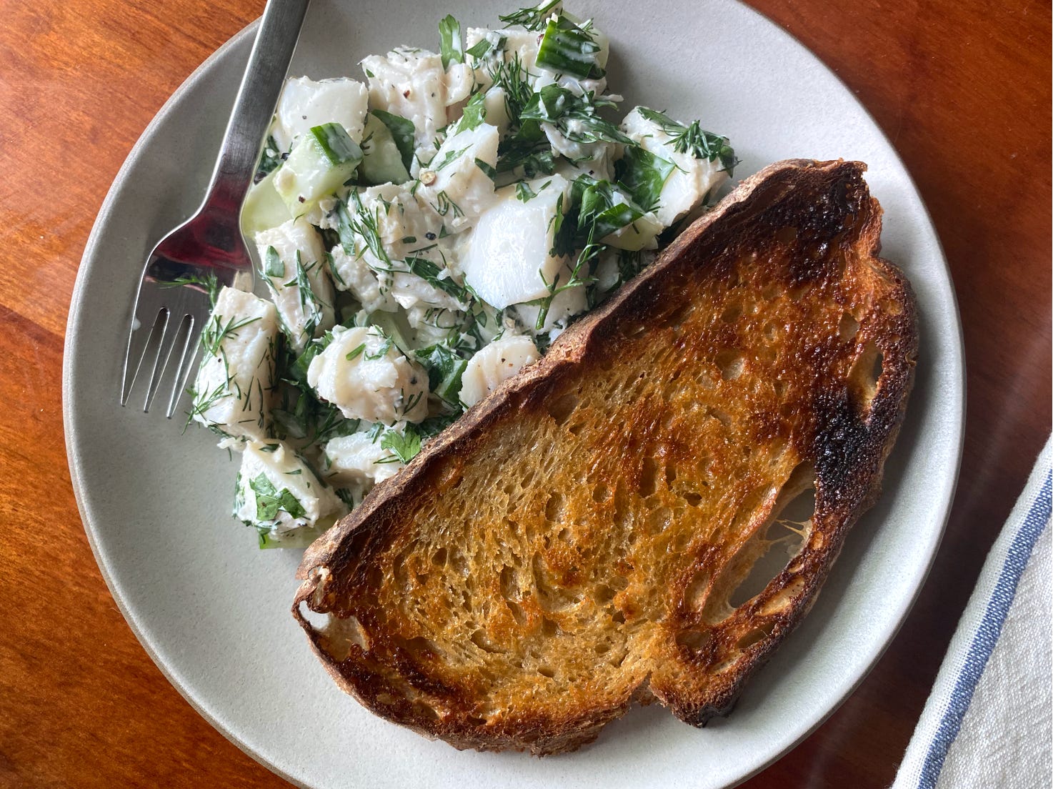 Fish Salad with Horseradish Dressing - by Mark Bittman