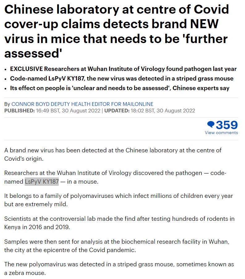 New virus found by WIV scientist in Kenya - by Moriarty