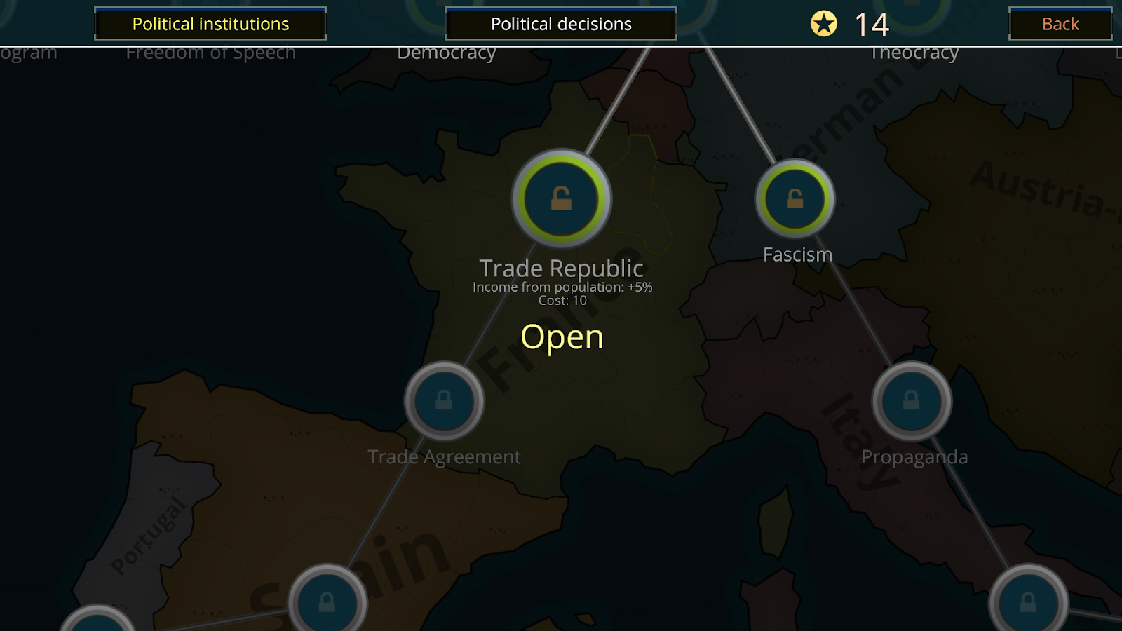 Warnament Dev Update #2: Political Institutions & Map Lenses