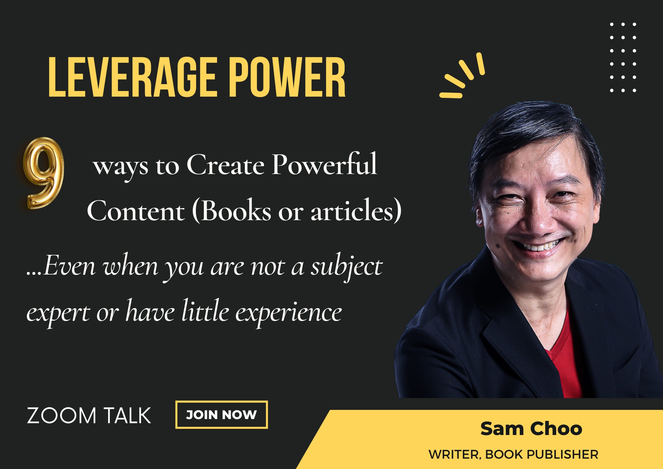 LEVERAGE POWER - Wandering with Sam Choo