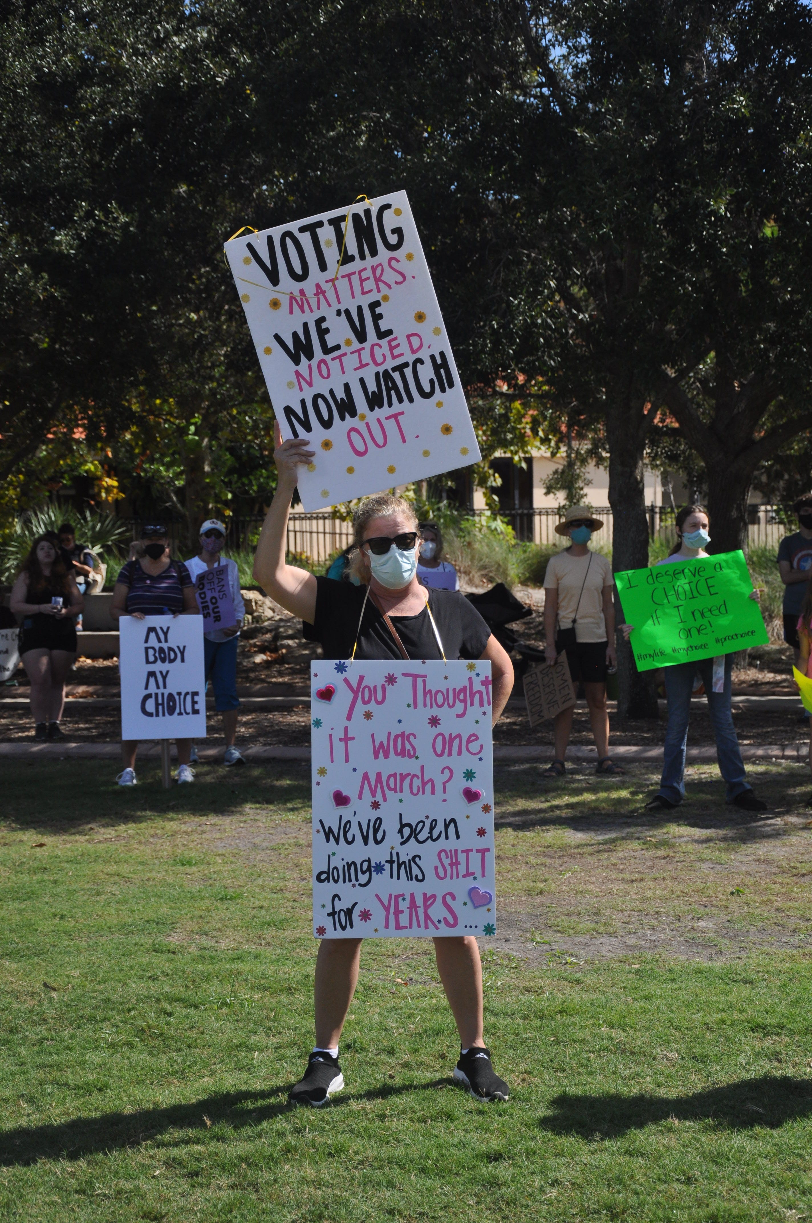 More photos from pro-choice march in downtown Bradenton