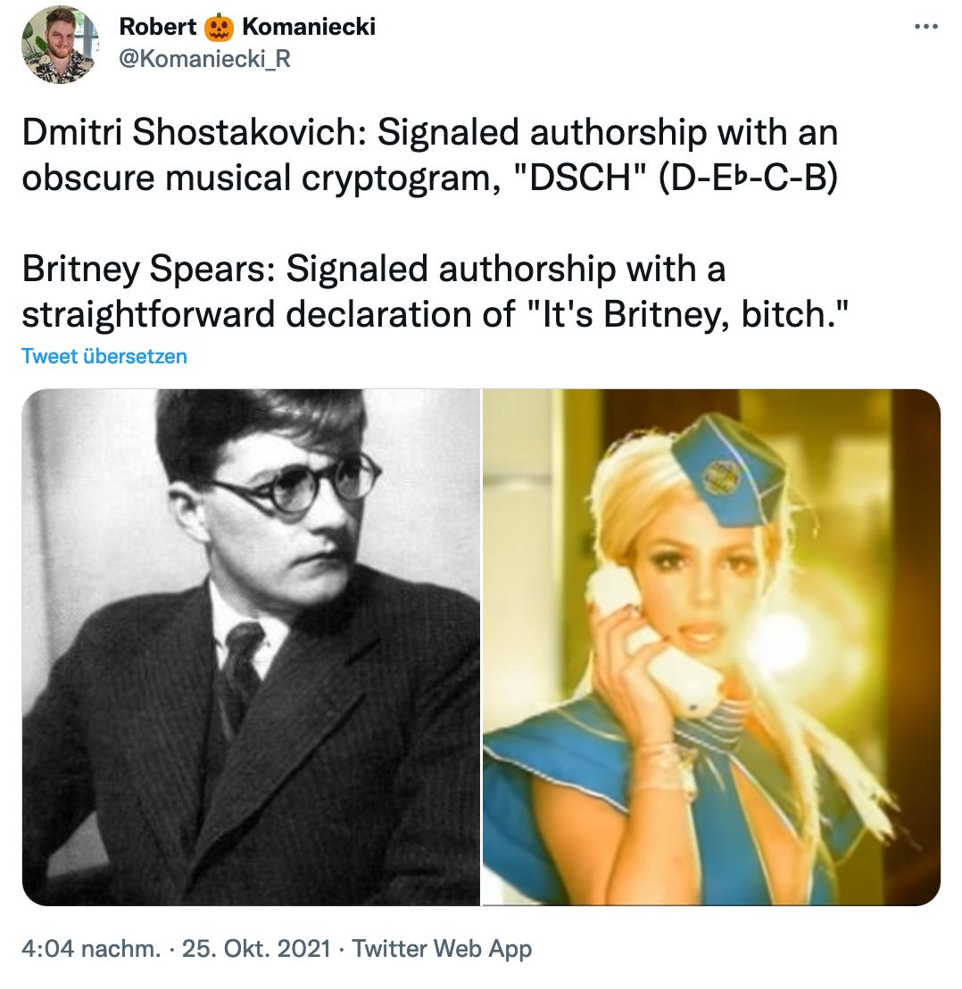 Über Abschiede, Britney Spears und Zahnpasta