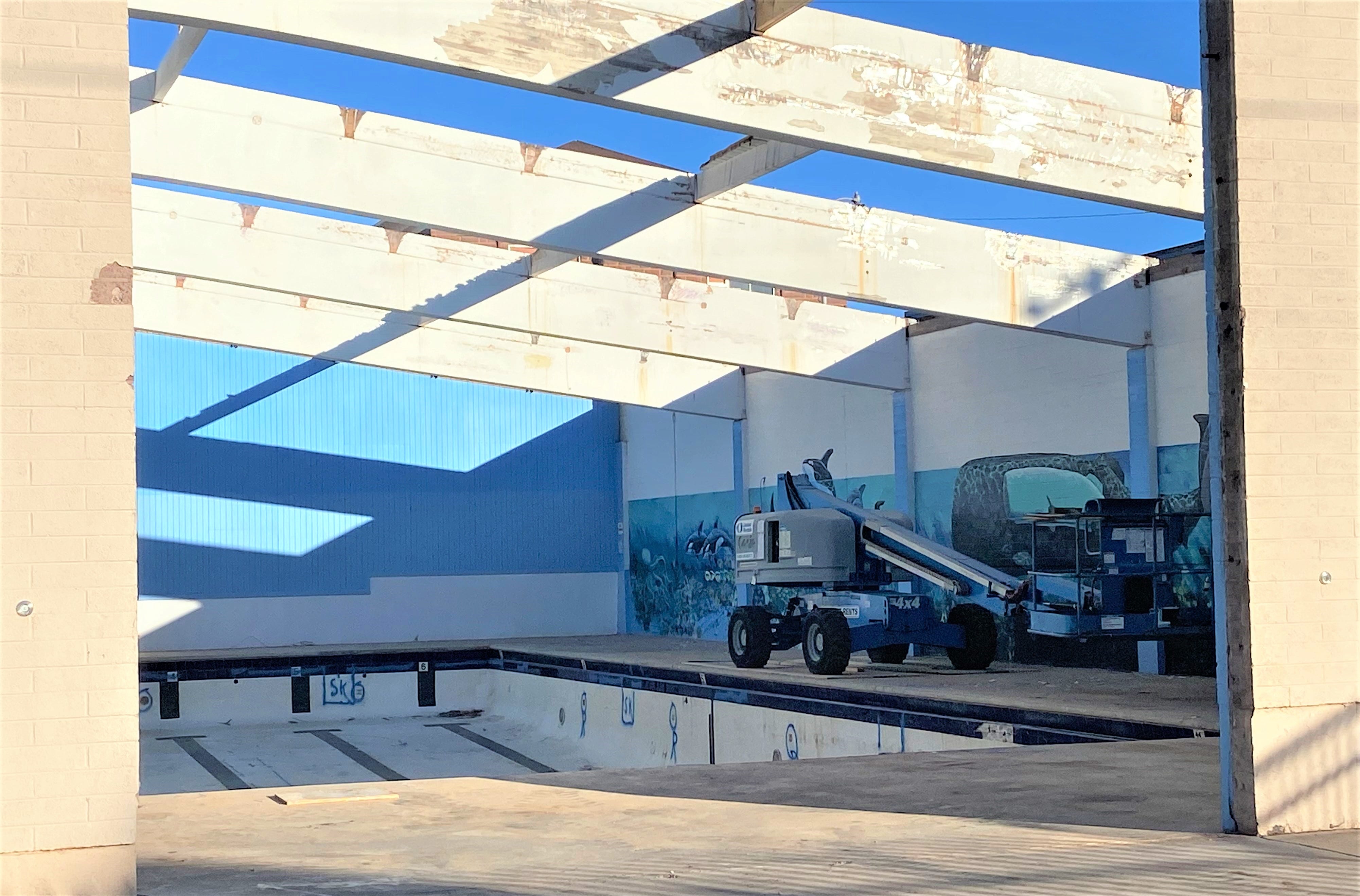 Snowflake Renovating Community Pool - by Hunter Lewis