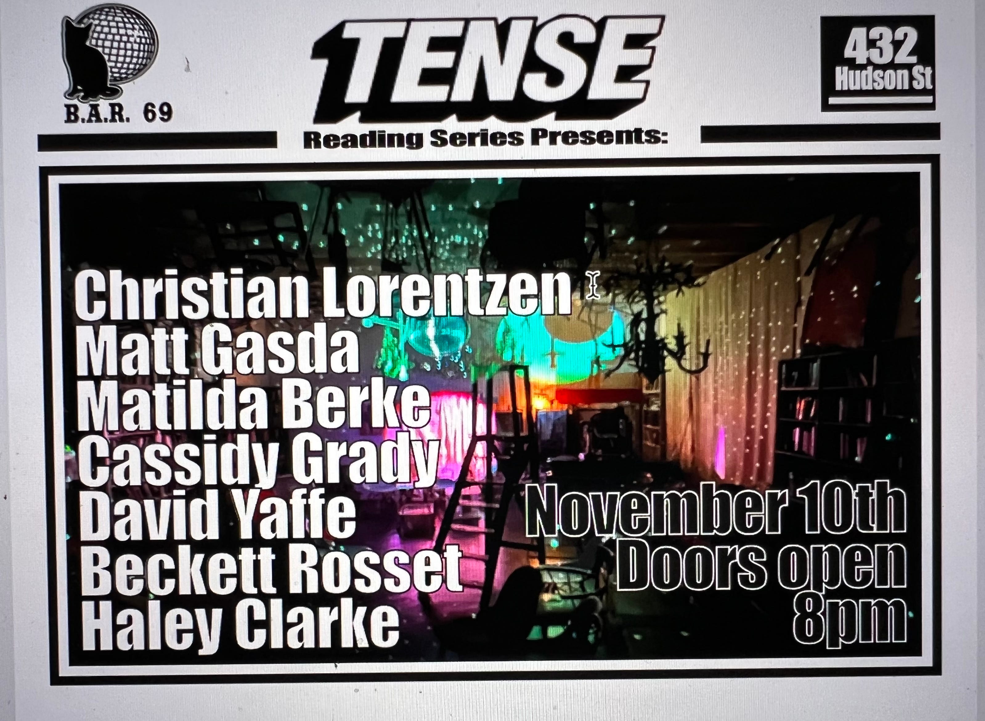 THE TENSE READING SERIES PRESENTS... - by Beckett Rosset